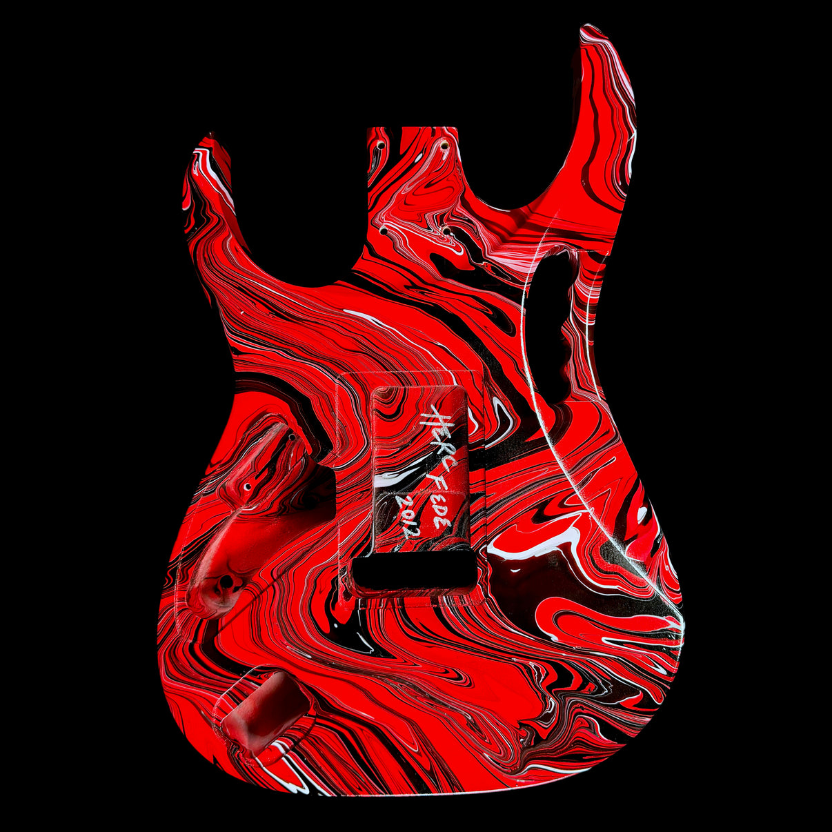 Ibanez Jem Inspired Body | Herc Fede Red Multi Color Swirl – The ...