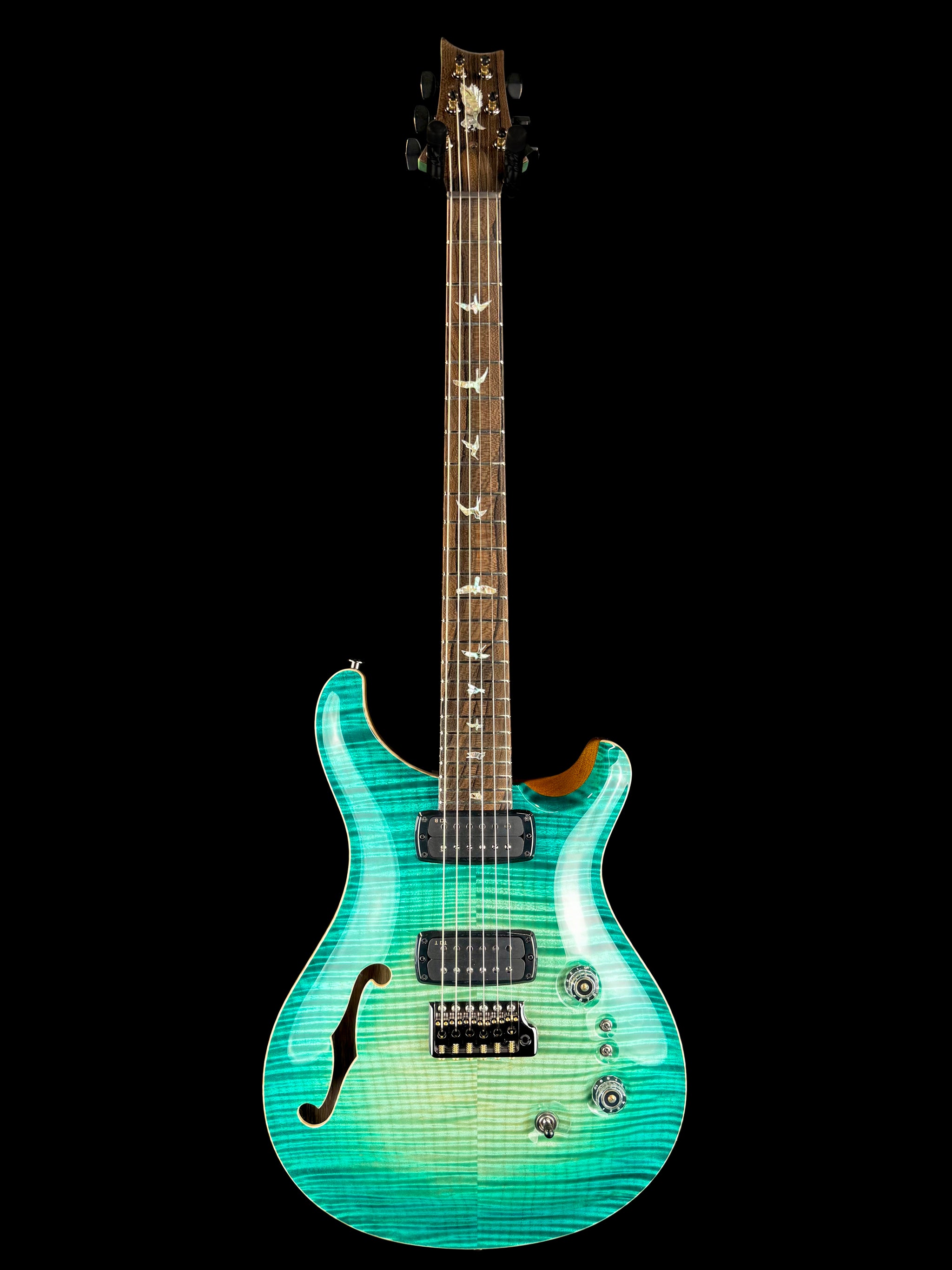 PRS Private Stock Custom 24-08 Semi-Hollow | Bahamian Blue Glow – The ...