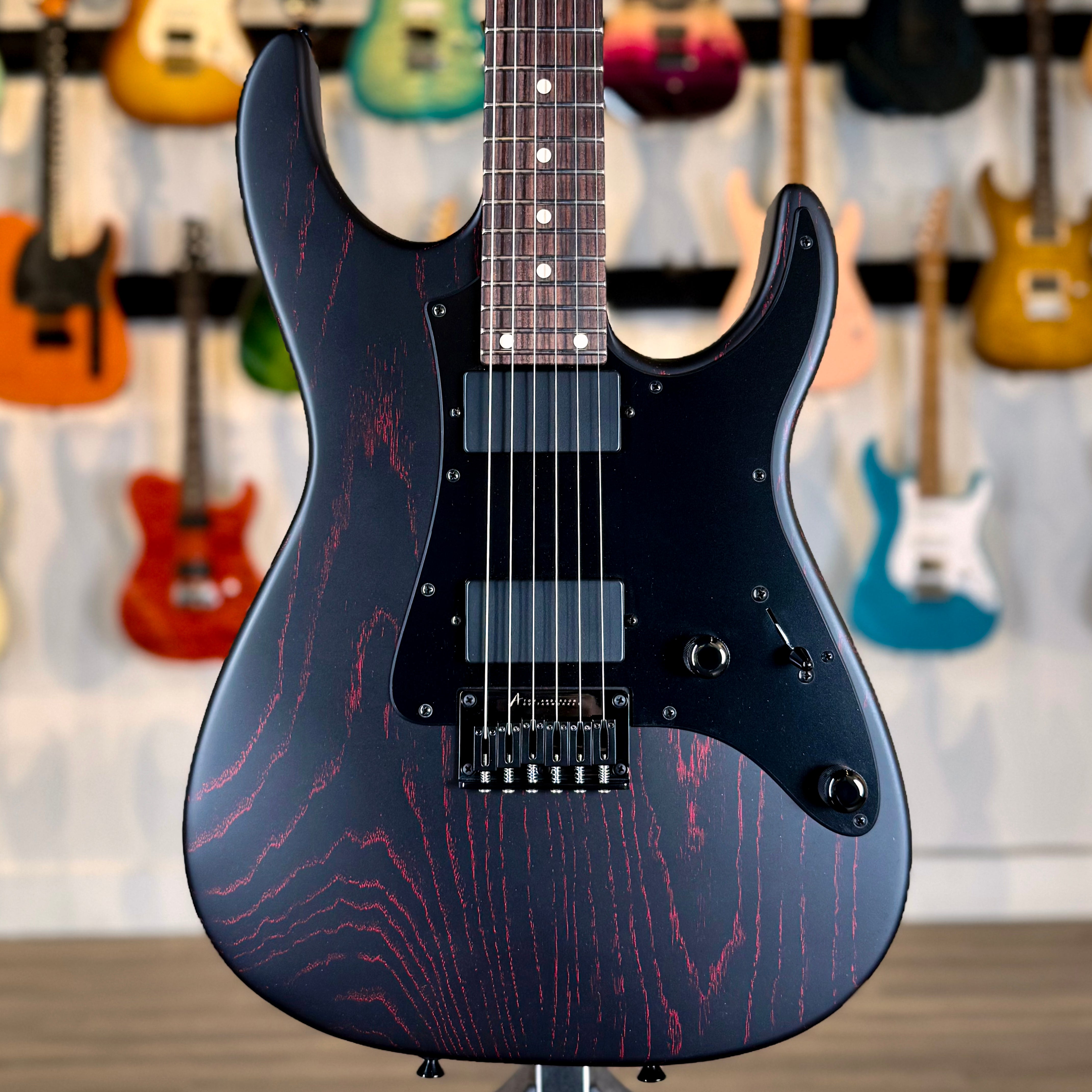 Tom Anderson Guardian Angel Player | Satin Black with Red Dog Hair ...