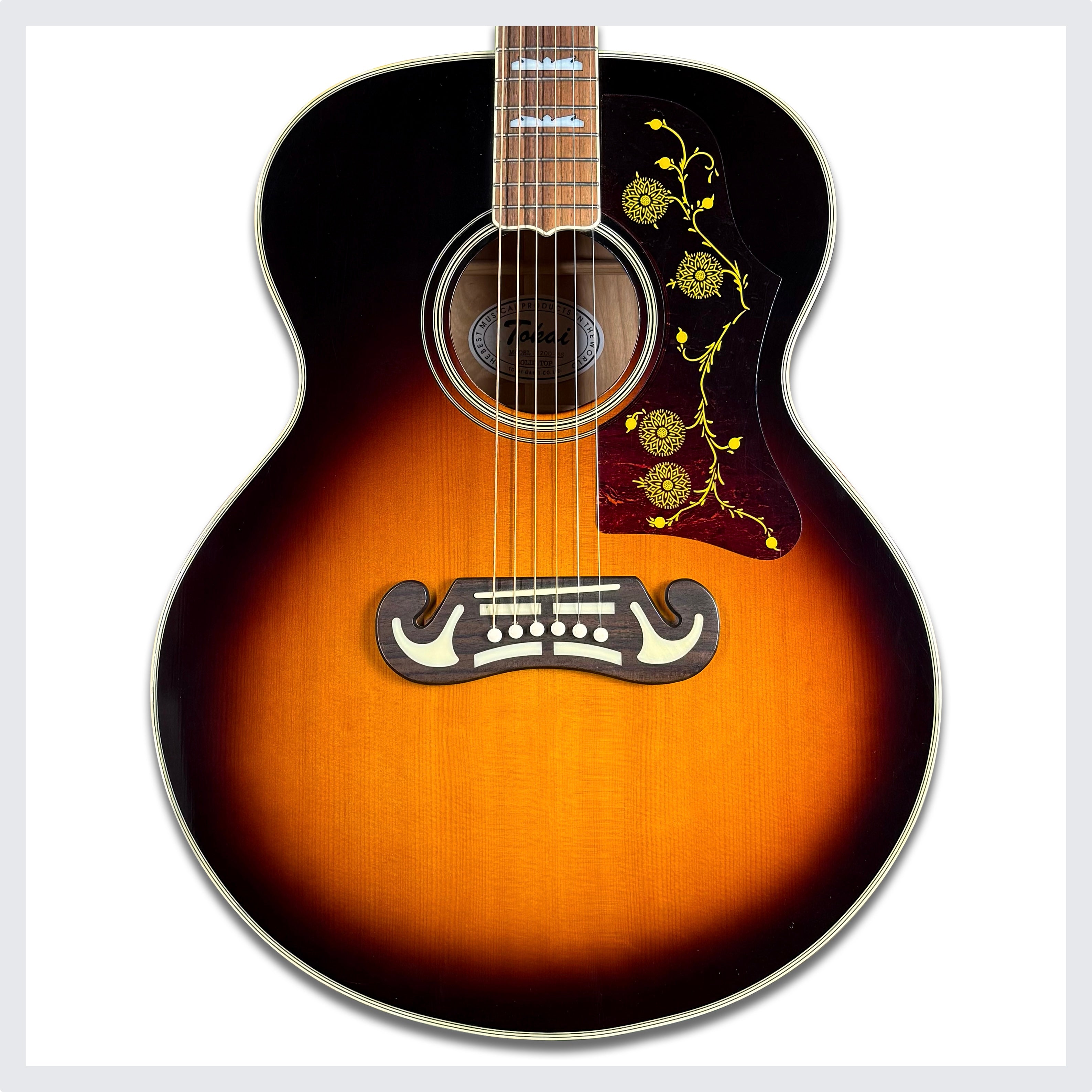 Tokai J200 Jumbo Acoustic | Sunburst – The Vibrato Bar